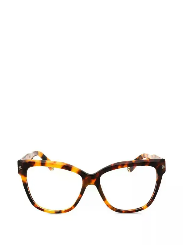 Philipp Plein Cat-eye Frame Glasses - Brown