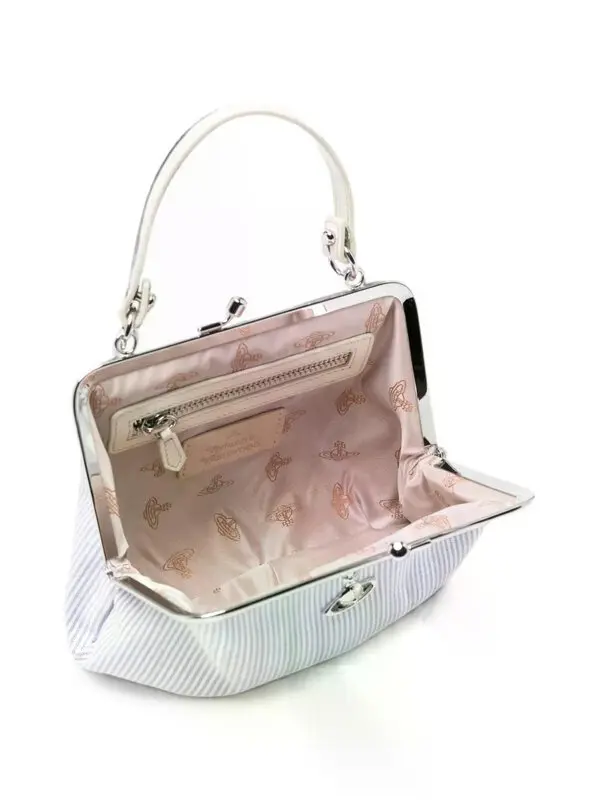 VIVIENNE WESTWOOD Granny Frame Striped Tote Bag