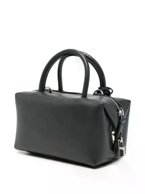 Max Mara Holdalls Logo-print Leather Mini Bag - Grey