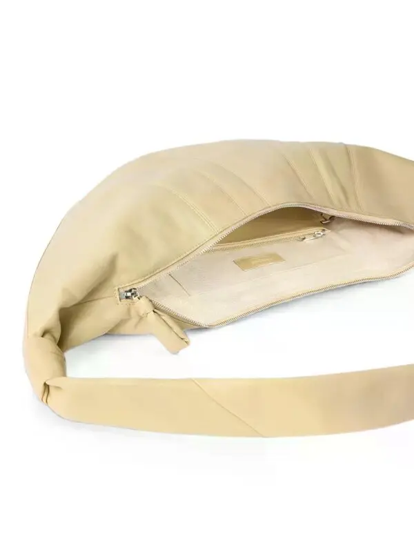LEMAIRE Large Croissant Bag In Leather - Yellow