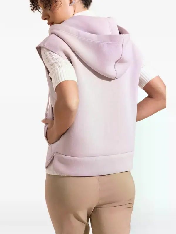 Max Mara Quilted Hooded Gilet - Pink