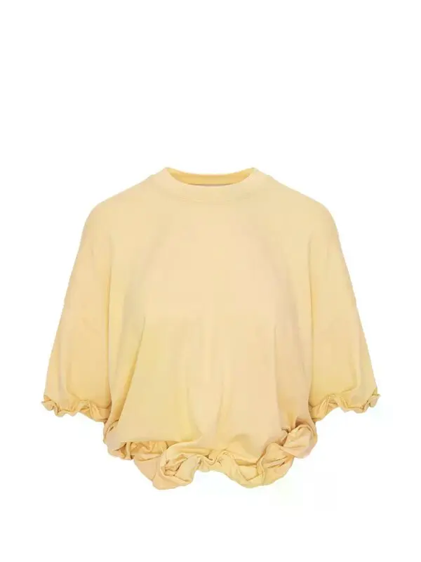SEEN USERS Twombly Bloom Ruffled T-shirt - Yellow