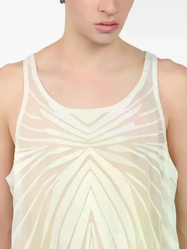 Roberto Cavalli Ray Devoré Zebra-pattern Vest - Neutrals