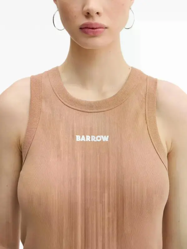 BARROW Ribbed Logo-print T-shirt