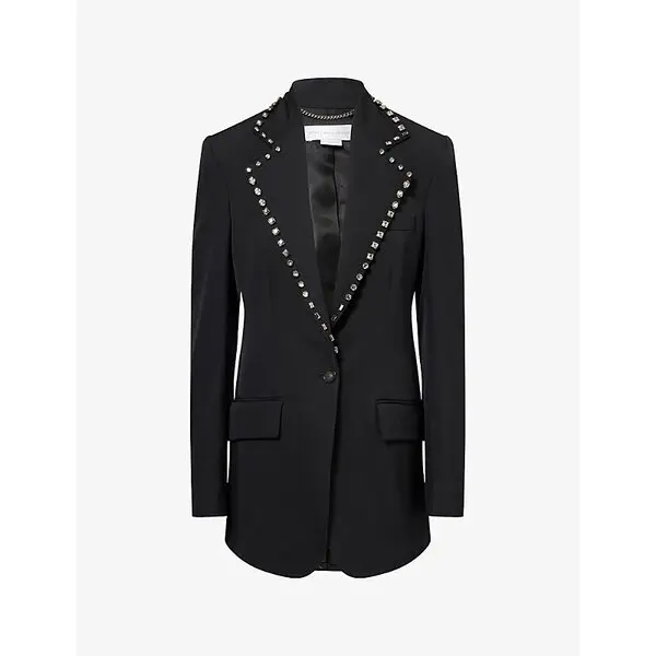 Stella McCartney Embellished Single-breasted Wool Blazer