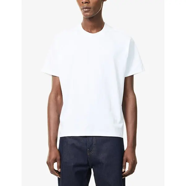Rag & Bone Jacob Cropped Boxy-fit Cotton T-shirt - White