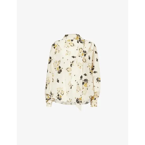 Isabel Marant Étoile Fedry Floral-print Silk-blend Blouse - Ecru