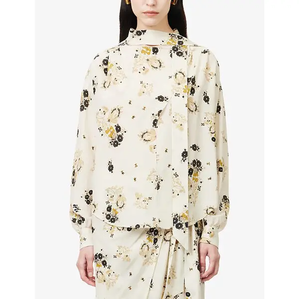 Isabel Marant Étoile Fedry Floral-print Silk-blend Blouse