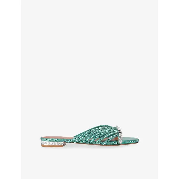 Kurt Geiger Embellished Woven Mules