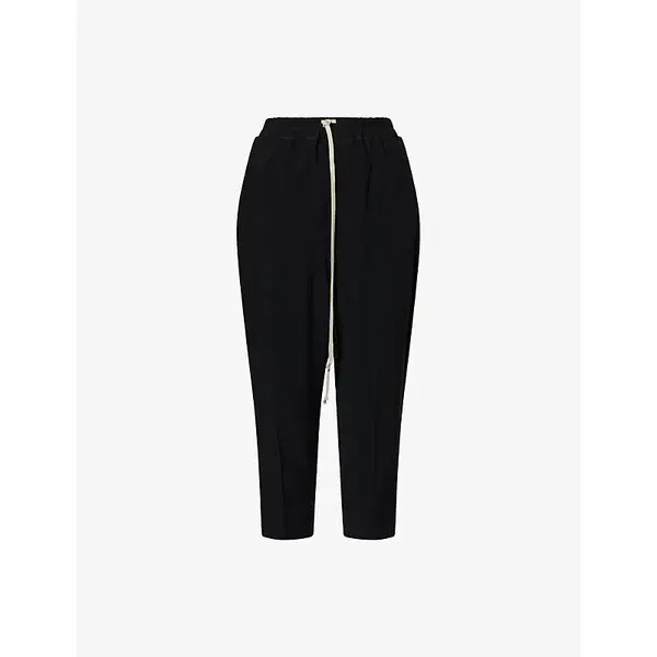 Rick Owens Astaires Cropped Cady-crepe Trousers - Black