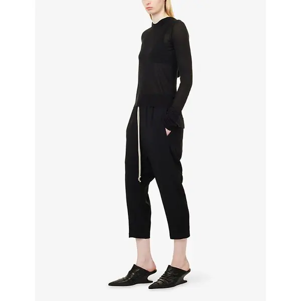 Rick Owens Astaires Cropped Cady-crepe Trousers