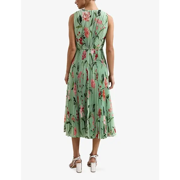 PHASE EIGHT Simara V-neck Floral-print Woven Midi Dress