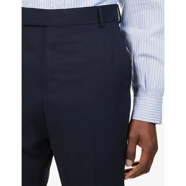 Dunhill Belgravia Pressed-pleat Wool Trousers