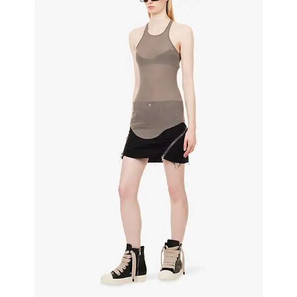 Rick Owens Bolan Banana Denim Mini Skirt - Black