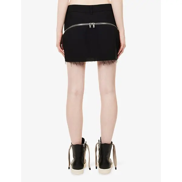 Rick Owens Bolan Banana Denim Mini Skirt - Black