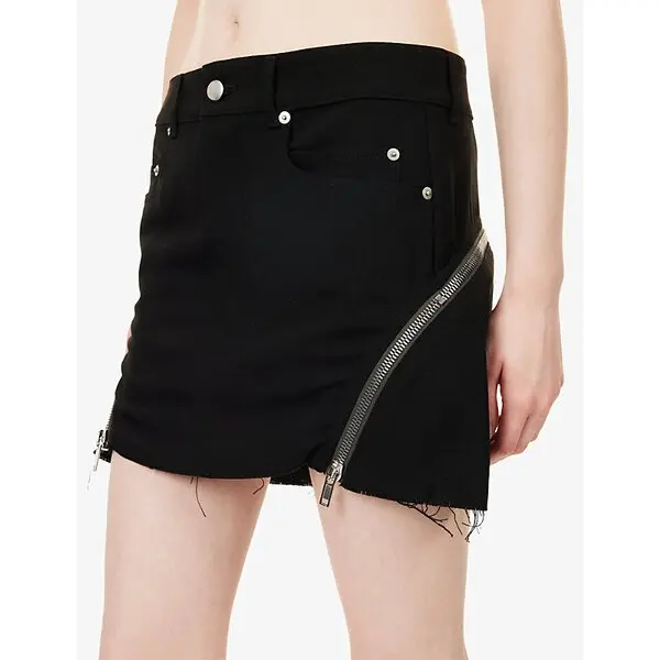 Rick Owens Bolan Banana Denim Mini Skirt - Black
