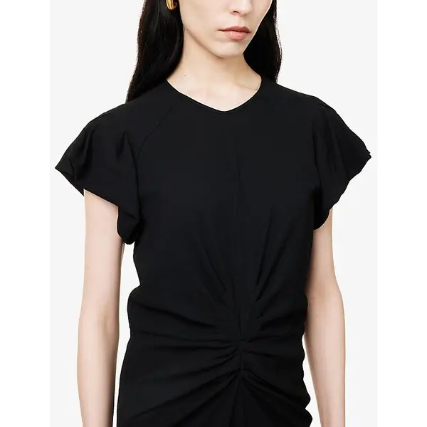 Isabel Marant Étoile Terena Ruched Woven Midi Dress
