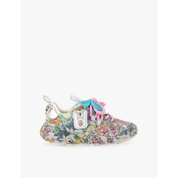 Kurt Geiger Kurt Runner Crystal-embellished Trainers