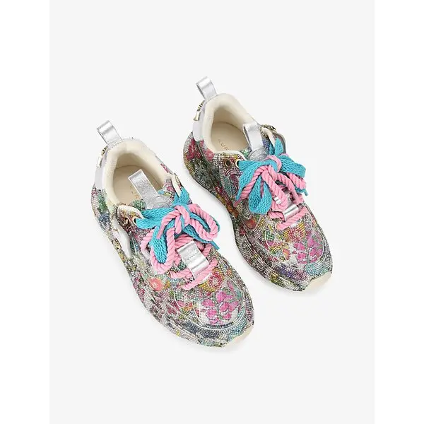 Kurt Geiger Kurt Runner Crystal-embellished Trainers