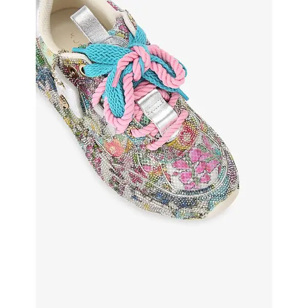 Kurt Geiger Kurt Runner Crystal-embellished Trainers