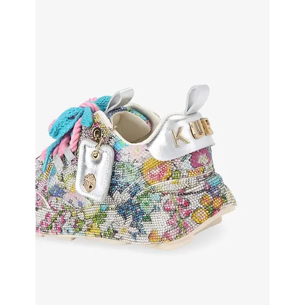 Kurt Geiger Kurt Runner Crystal-embellished Trainers