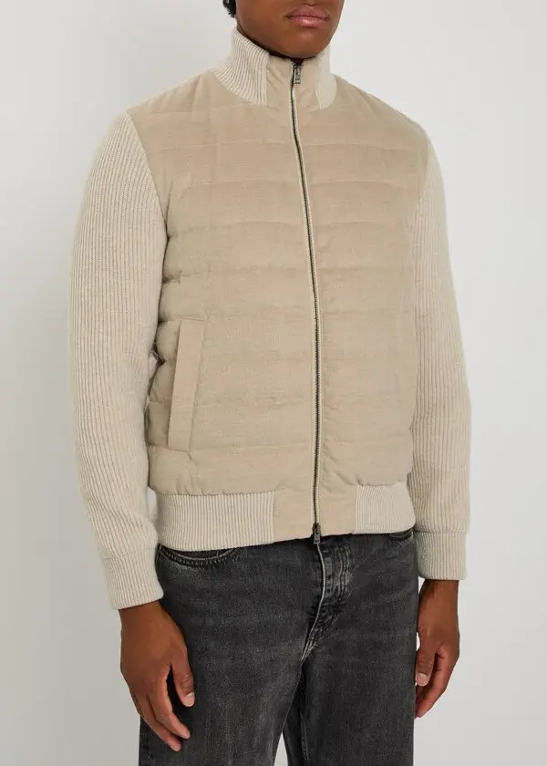 Herno Padded Ribbed-knit Jacket