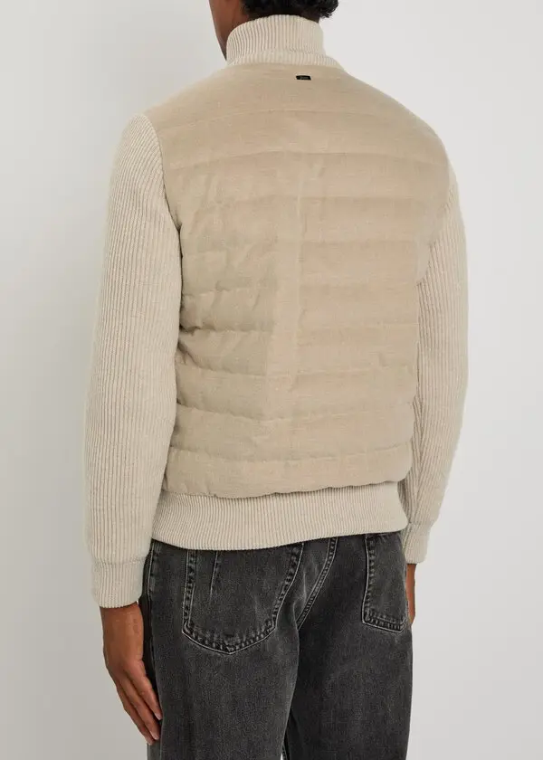 Herno Padded Ribbed-knit Jacket