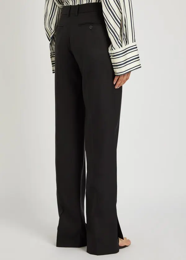 HEIRLOME Petula Straight-leg Silk Trousers