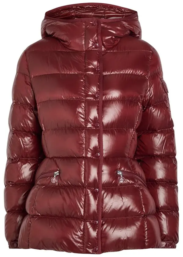 Moncler Barante Hooded Padded Nylon Jacket - Red