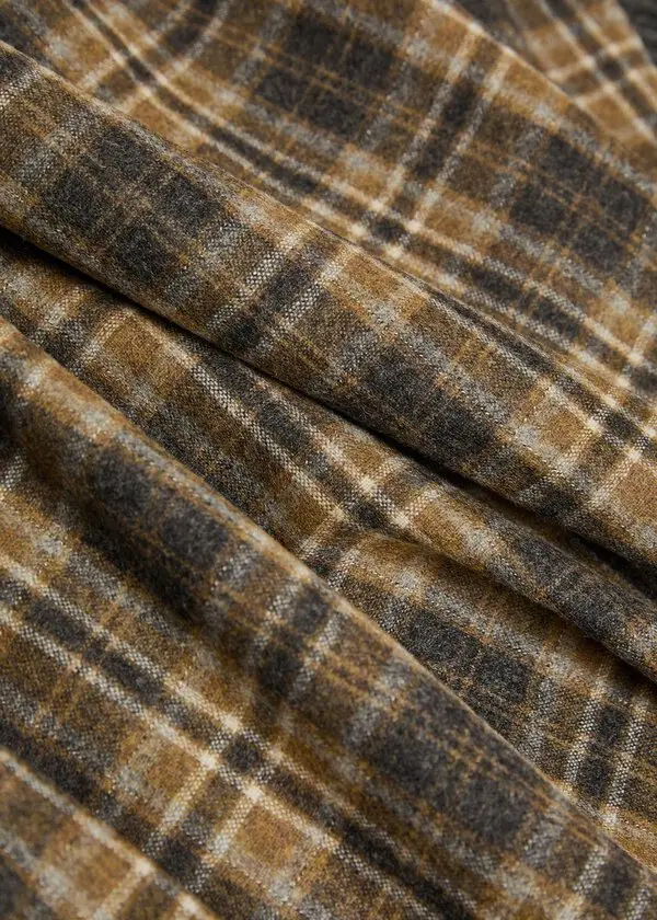 RÓHE Checked Wool-blend Overshirt