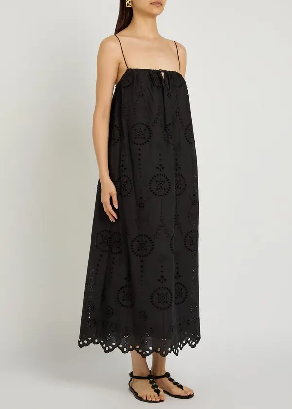 Matteau Broderie Anglaise Cotton Midi Dress