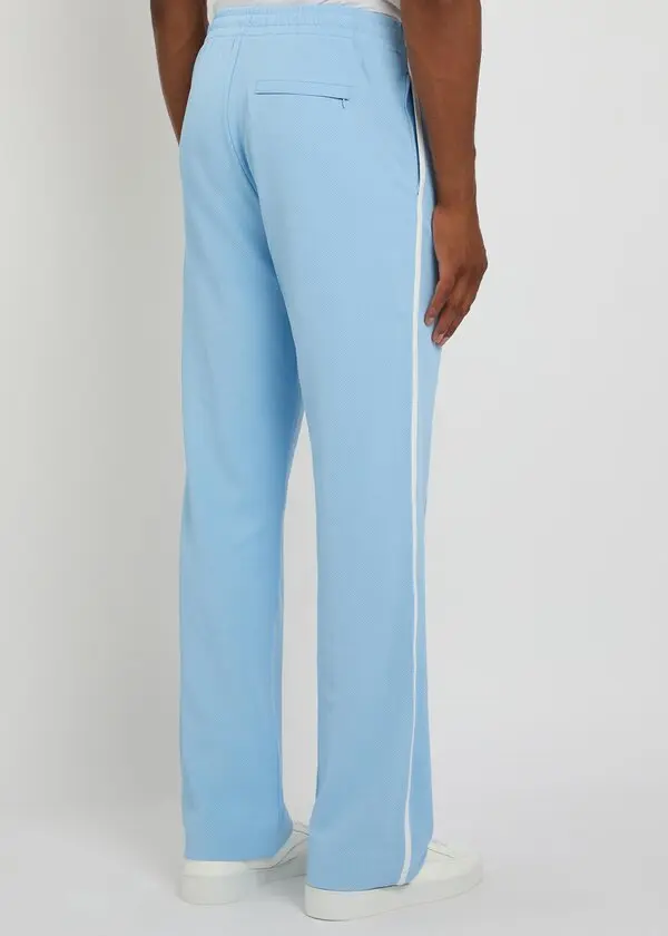 Casablanca Logo-embroidered Piqué Woven Track Pants - Light Blue