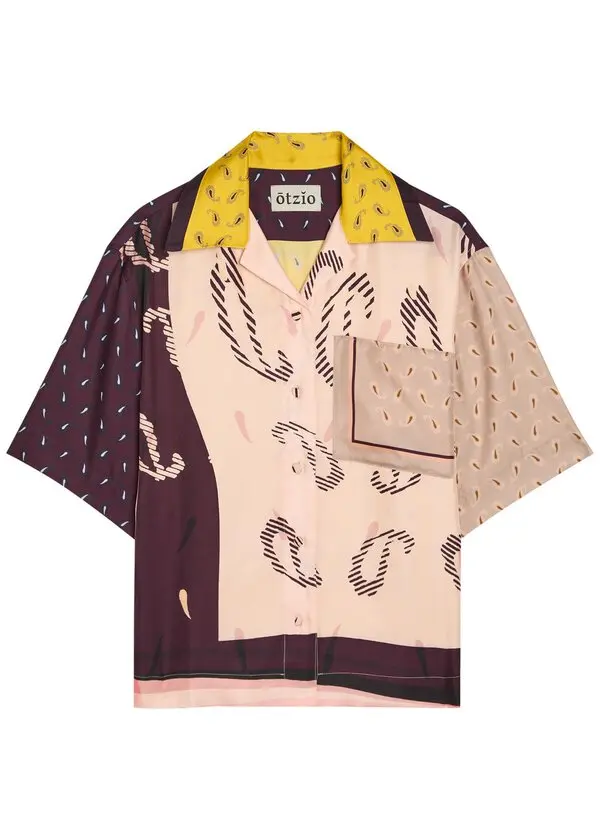 OTZIO Cecilia Printed Silk Shirt