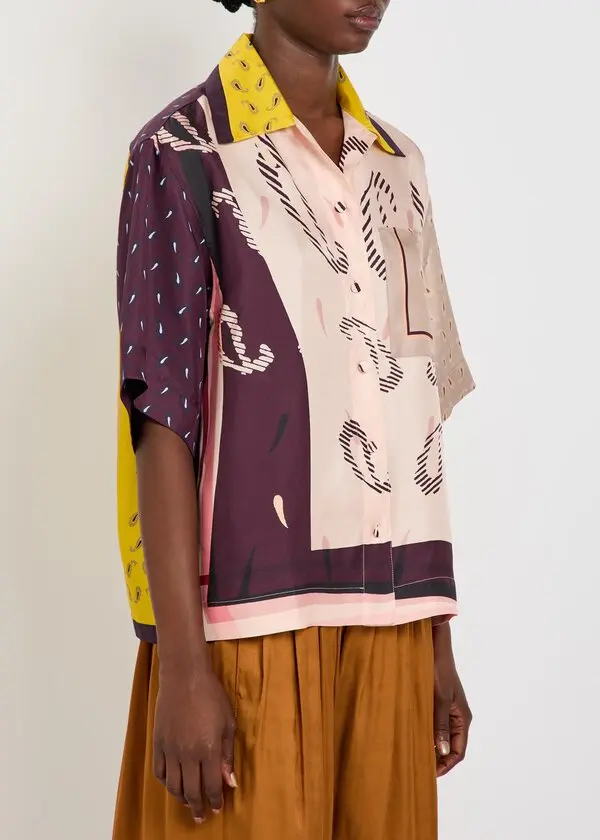OTZIO Cecilia Printed Silk Shirt