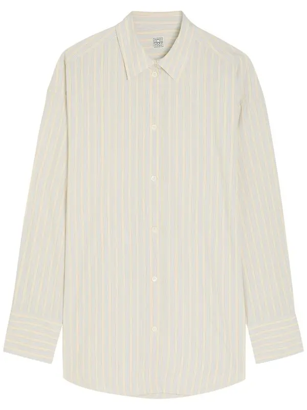 TOTEME Striped Woven Shirt - Yellow