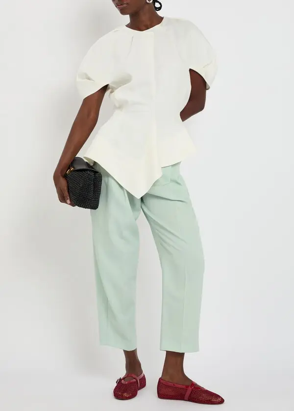 Stella McCartney Pleated Balloon-leg Wool Trousers