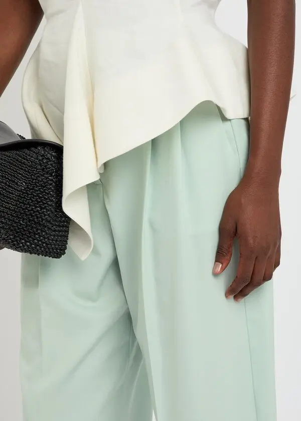 Stella McCartney Pleated Balloon-leg Wool Trousers