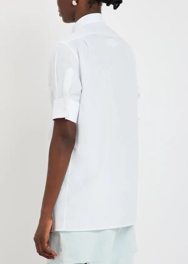 MAISON MARGIELA High-neck Cotton-poplin Shirt