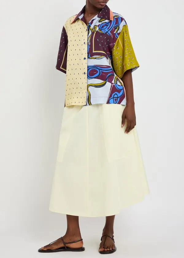 OTZIO Cecilia Printed Silk Shirt
