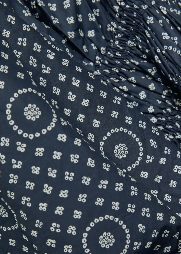 Matteau Printed Cotton-poplin Midi Dress - Blue