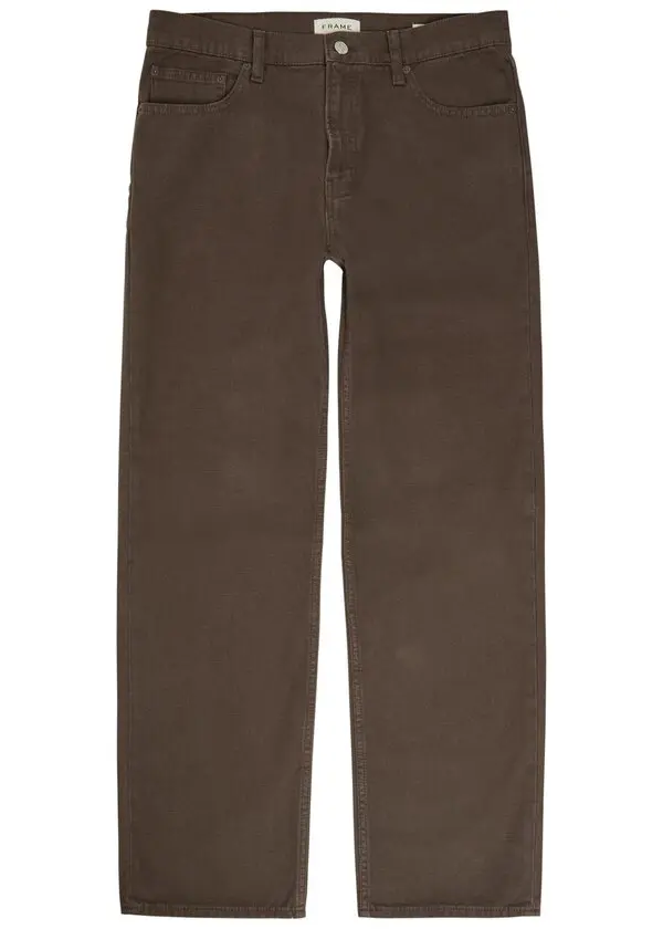 FRAME Relaxed Straight-leg Jeans - Brown