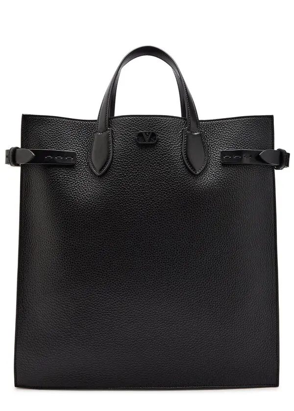 Valentino Garavani Grained Leather Tote - Black