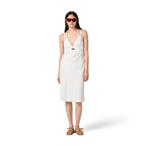 Miu Miu Cady Eyelet Lace Dress