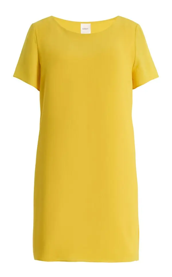 LESET Arielle Crepe Mini Babydoll Dress
