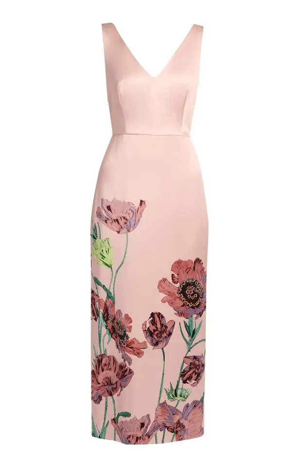 Erdem Floral Duchess Midi Dress - Multi