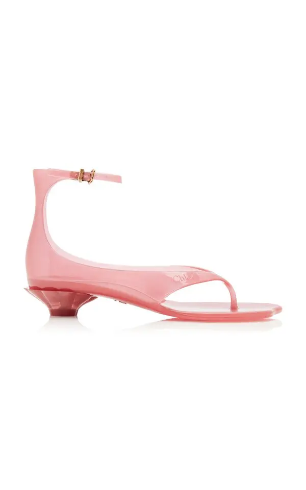 Chloé Jelly Sandals With Ankle Strap - Pink