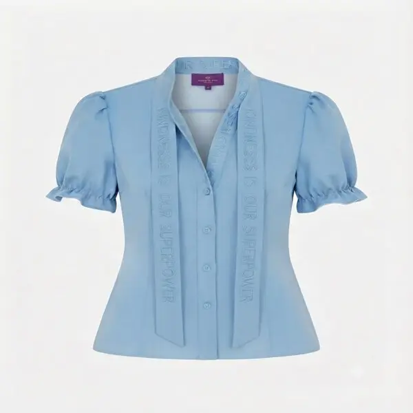 HOUSE OF KIND The Goddess Blouse™ – Chambray - Blue