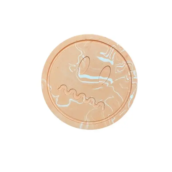 BY SHAX Confused Coaster Peach