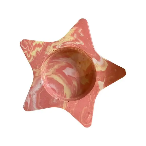 BY SHAX Large Starry Tealight Holder - Red