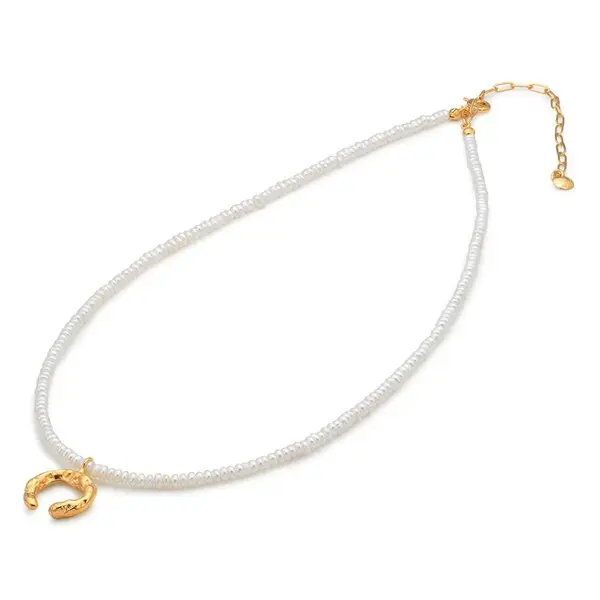 EVA REMENYI Talisman Fortune Pearl Necklace - Gold